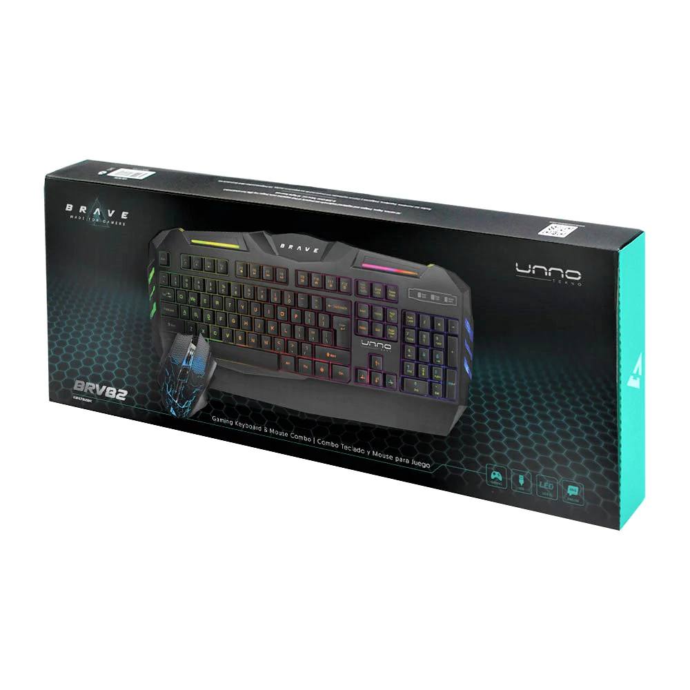 Unno Tekno BRAVE BRV82-KEYBOARD & MOUSE COMBO FOR GAMING – Xpert ...